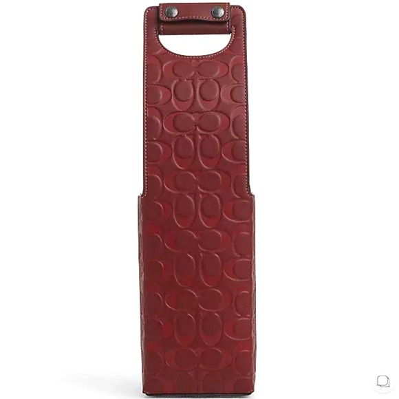 Coach | Bags | Coach Wine Carrier In Signature Leather In Winegunmetal ...